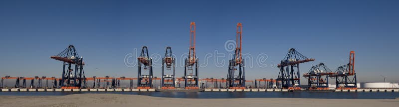 Container terminal stock image. Image of business, logistic - 4376125
