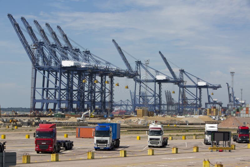 Container terminal editorial image. Image of ships, manufacturing ...