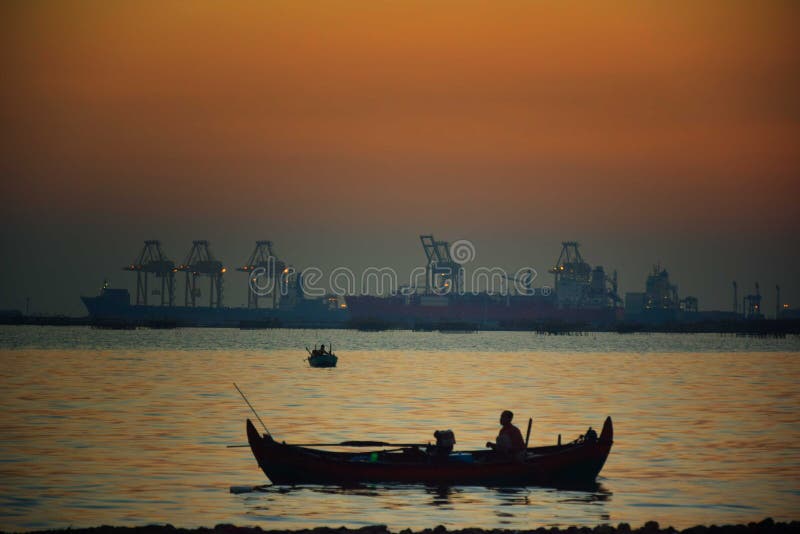 Container terminal editorial image. Image of iwak, roll - 58929210