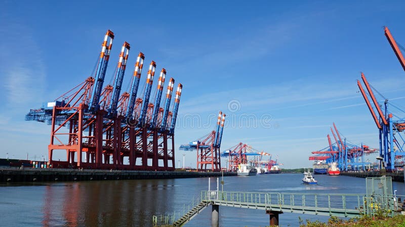 Container terminal stock image. Image of hamburg, harbor - 57718507