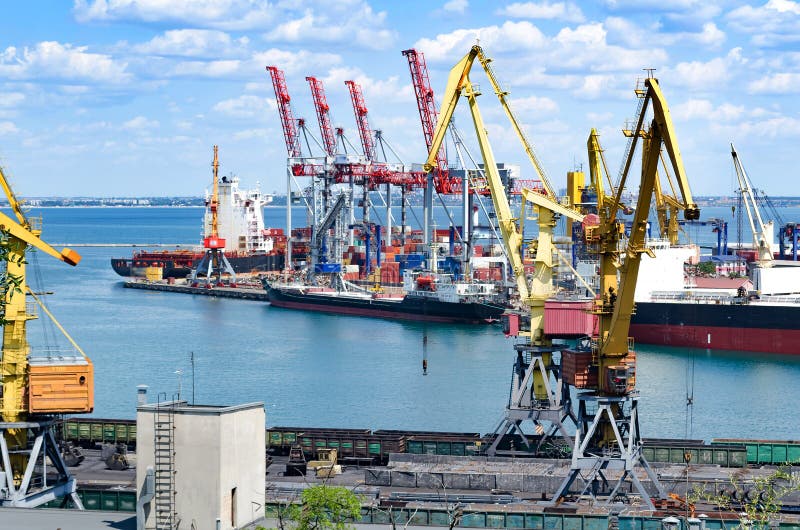 Container Terminal stock image. Image of loading, transport - 57548069