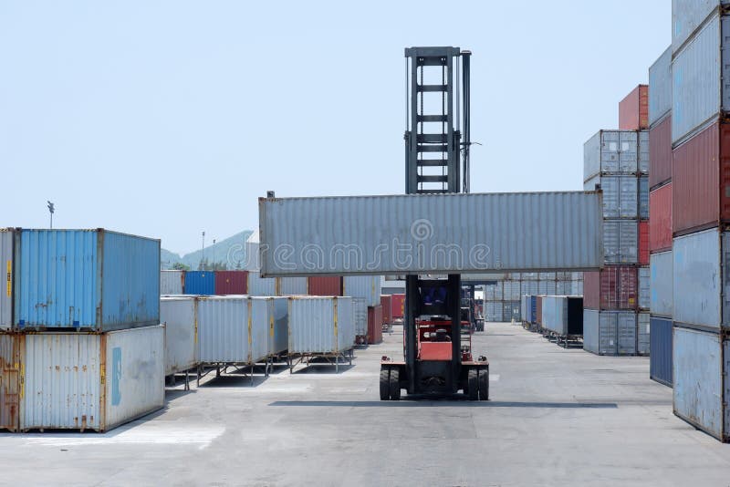 Container Terminal International Transport Logistics Stock Image ...