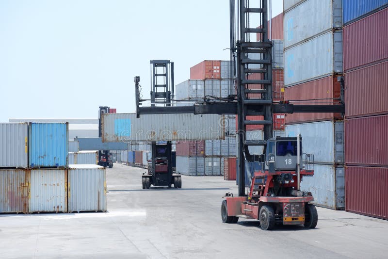 Container Terminal International Transport Logistics Stock Image ...