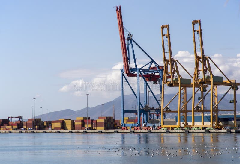 Container terminal stock photo. Image of heavy, energy - 237129242