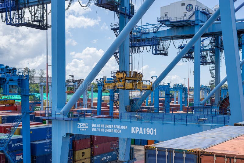 Container terminal editorial stock image. Image of marine - 264768129