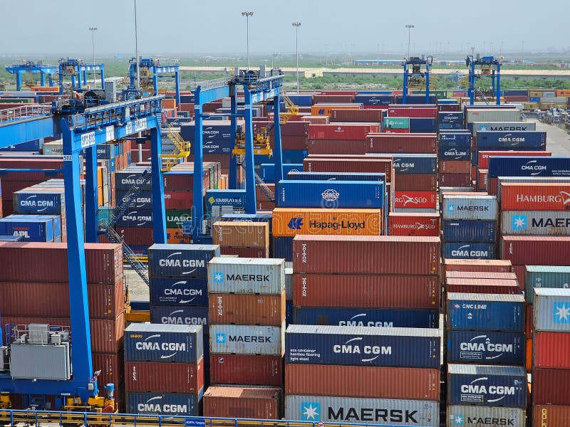 Container terminal editorial image. Image of shipping - 291123120