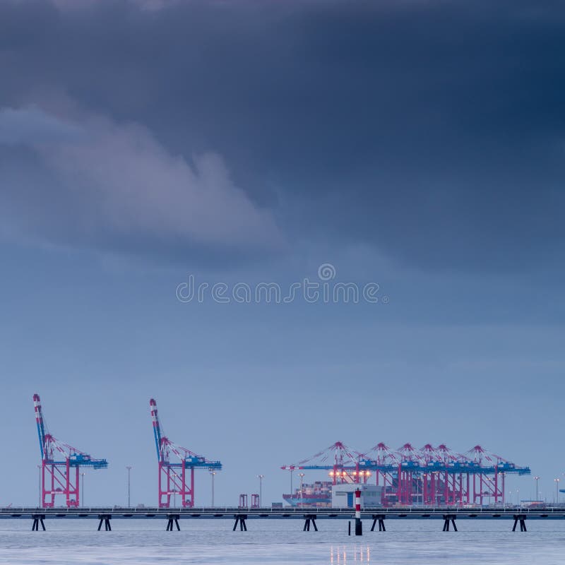 Container Terminal stock photo. Image of delivery, lifting - 55182454