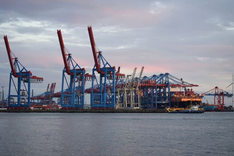 Container Terminal in the New York Port. Terminal Port. Container Cargo ...