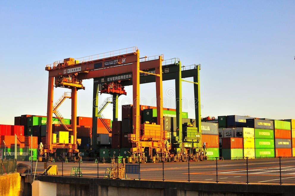 Container Terminal in Odaiba, Tokyo Editorial Stock Photo - Image of ...