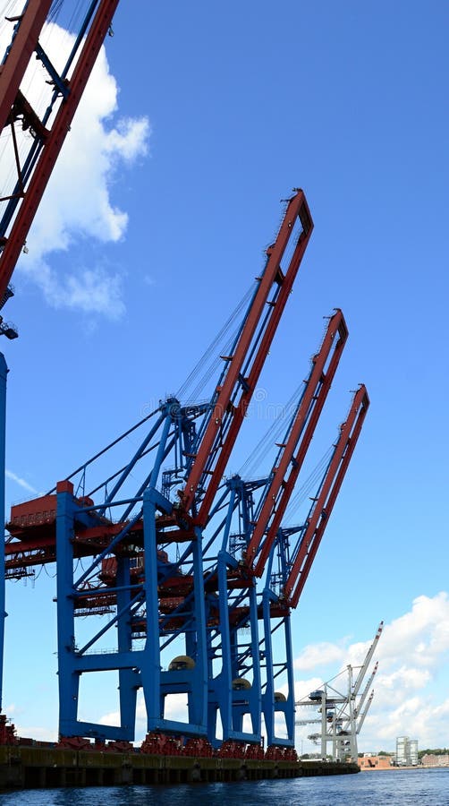 Container Terminal in the Port of the Hanse City Hamburg Stock Photo ...