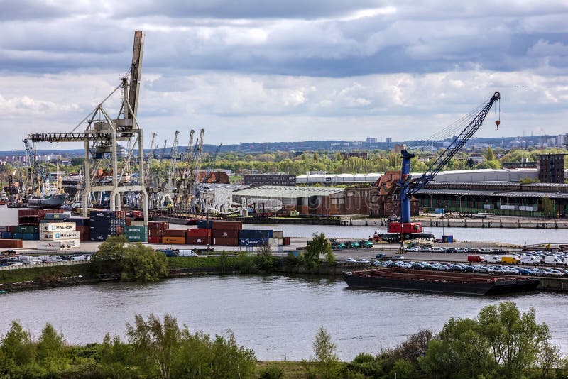 Container Terminal in Sea Port Rotterdam, Netherlands Editorial ...