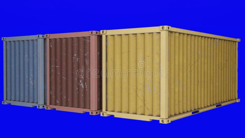 Three Container photos stock illustration. Illustration of colour ...