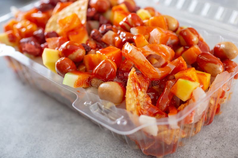 Container of tostilocos stock image. Image of ingredient - 240922545