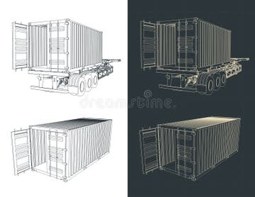 Shipping Container Drawings Stock Illustrations – 139 Shipping ...