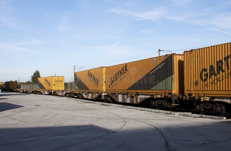 Container Train - RAW Format Editorial Stock Image - Image of ...