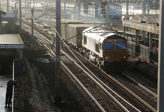 Container Train West Coast Main Line, Carnforth Editorial Photo - Image ...