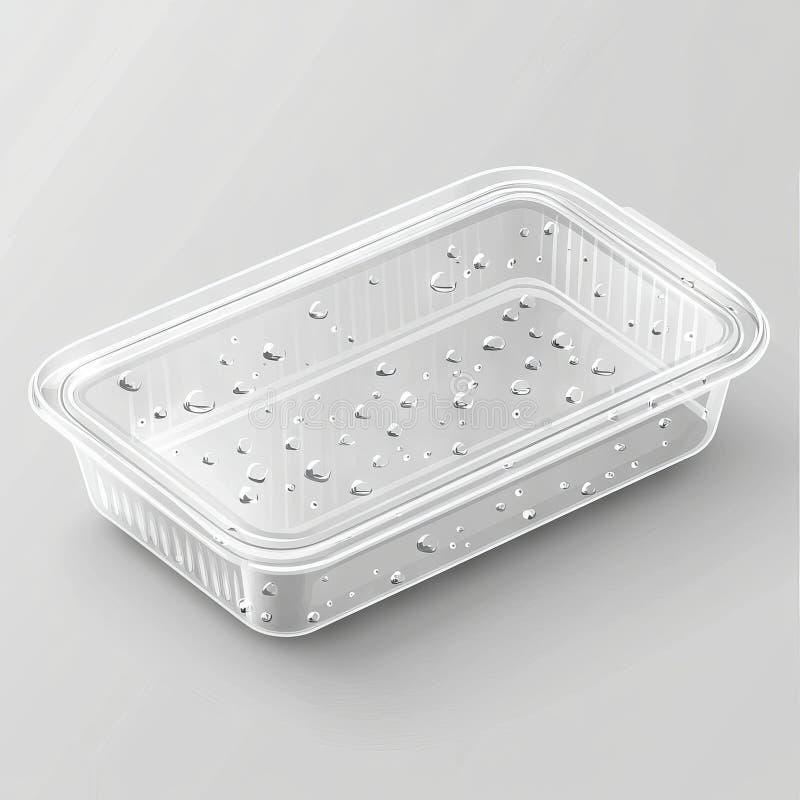 The Container is Transparent and Square, with a Clear Square Lid and a ...