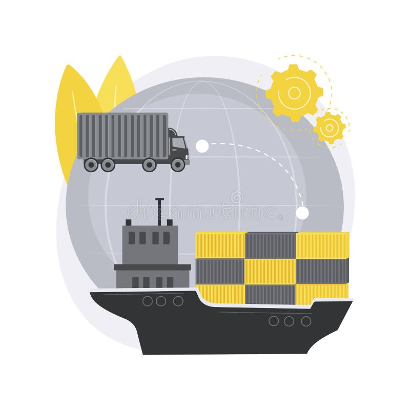 Container Transportation Abstract Concept Vector Illustration. Stock ...
