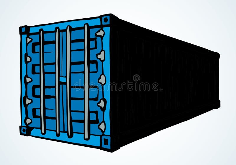 Container for Transportation. Vector Drawing Stock Illustration ...