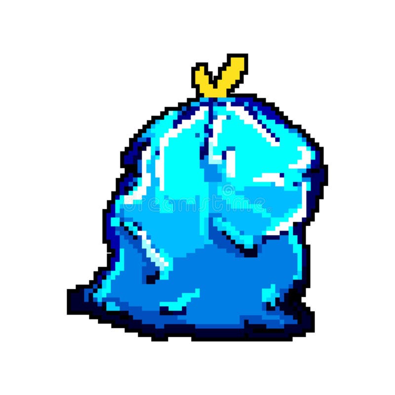 Container Trash Bag Game Pixel Art Vector Illustration Stock Vector ...