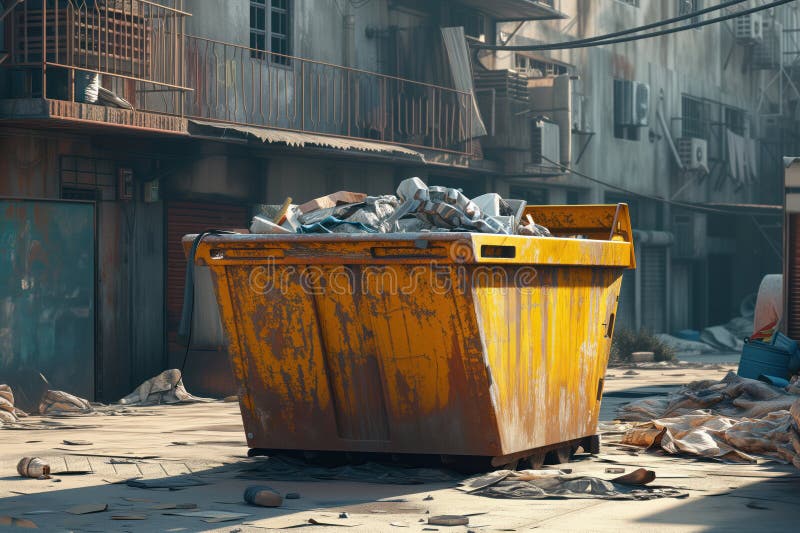 Container Trash Dumpsters are Used for Recycling Construction Waste a ...