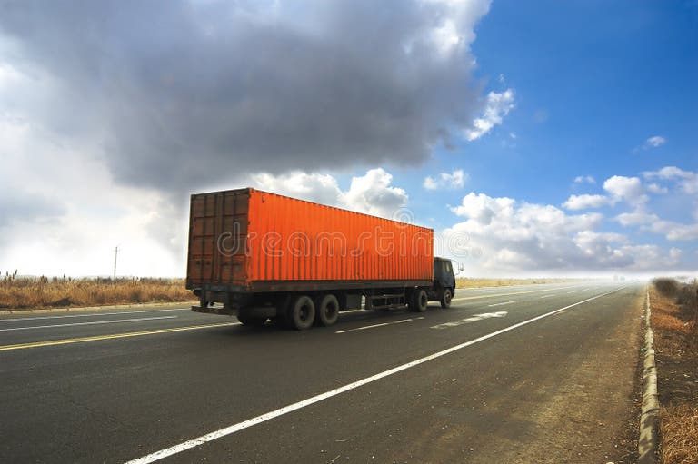 Container truck stock image. Image of container, business - 3920801