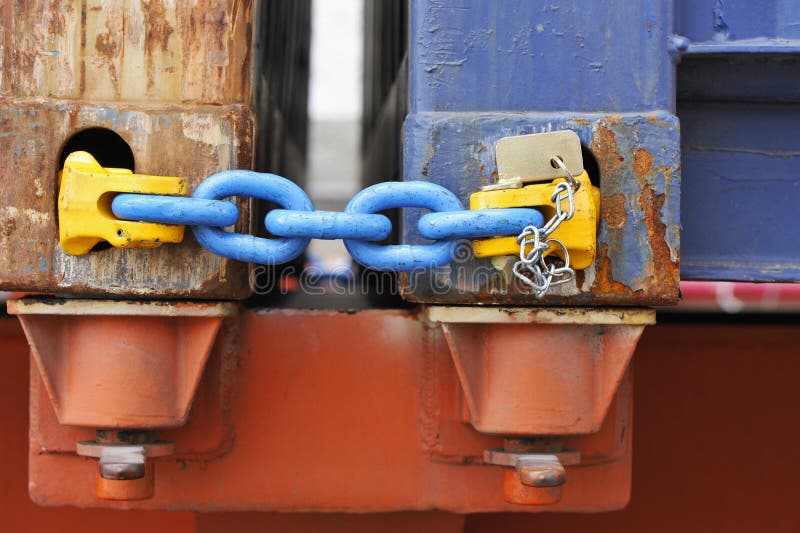 Container Truck stock image. Image of connecting, chain - 42383271