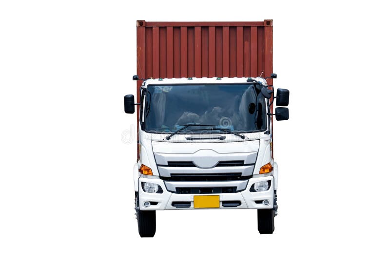 Container Truck Cut the White Back Stock Image - Image of haul ...