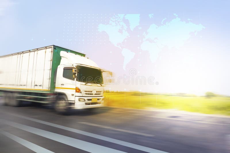 Container Truck Freight Transport and Freight Business Stock Image ...