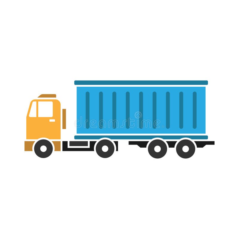 Container Truck Icon Design Template Vector Isolated Illustration Stock ...