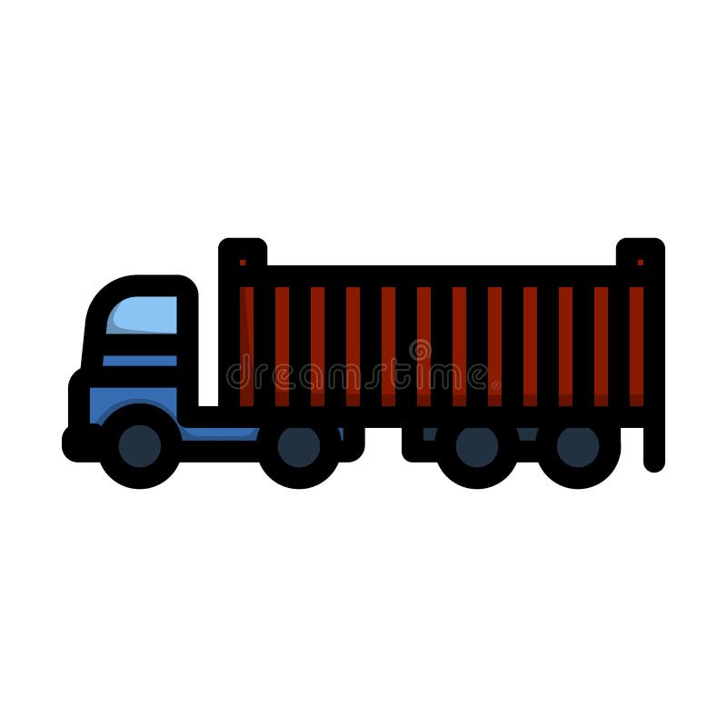 Container Truck Icon stock vector. Illustration of container - 148603433
