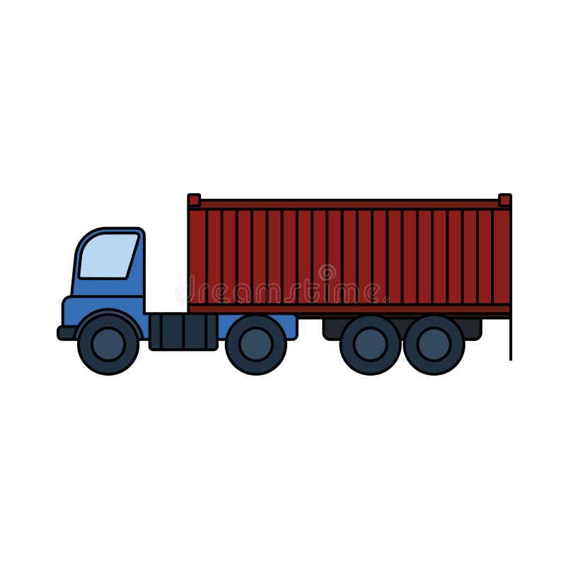 Container Truck Icon stock vector. Illustration of business - 154769136