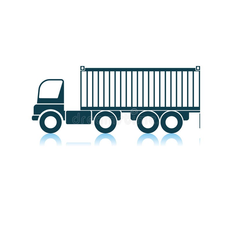 Container Truck Icon stock vector. Illustration of rear - 151591065
