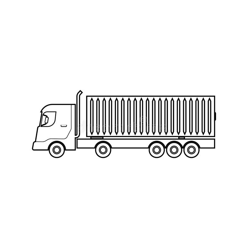 Container truck icon stock vector. Illustration of carrier - 256113832