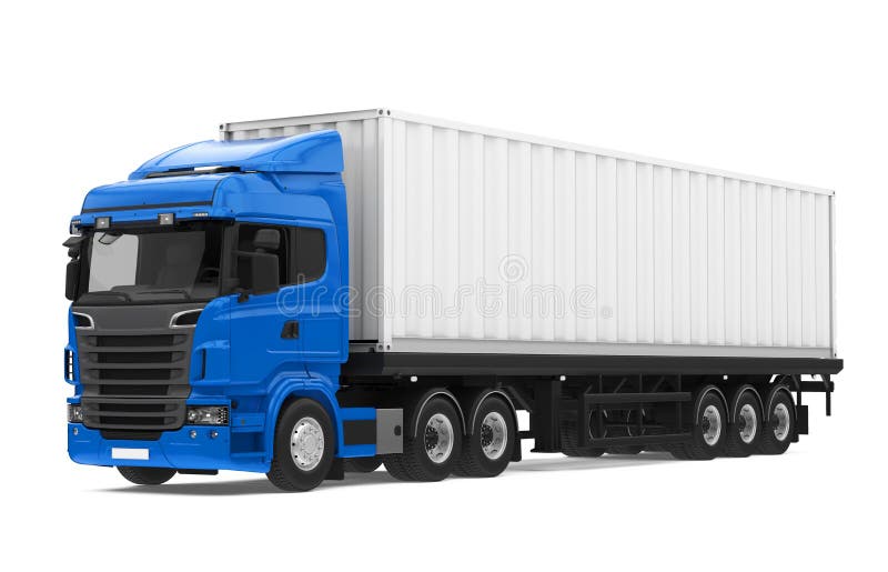 Container Truck Isolated stock illustration. Illustration of render ...