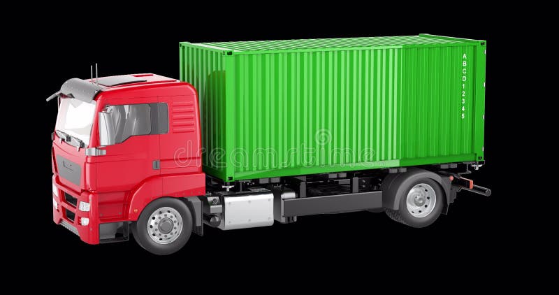 A Container Truck Moving on Highway Stock Video - Video of heavy ...