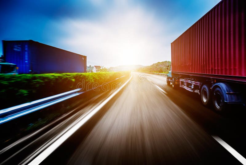 Container truck transport stock photo. Image of containers - 52157042