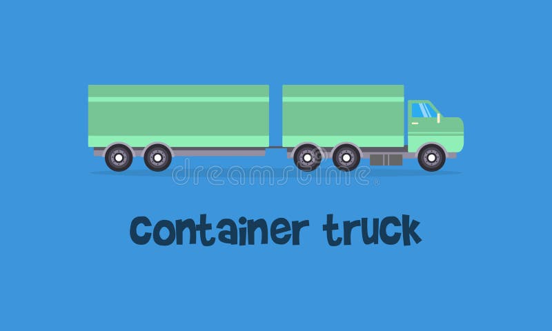 Transportation of Container Truck Cartoon Stock Vector - Illustration ...