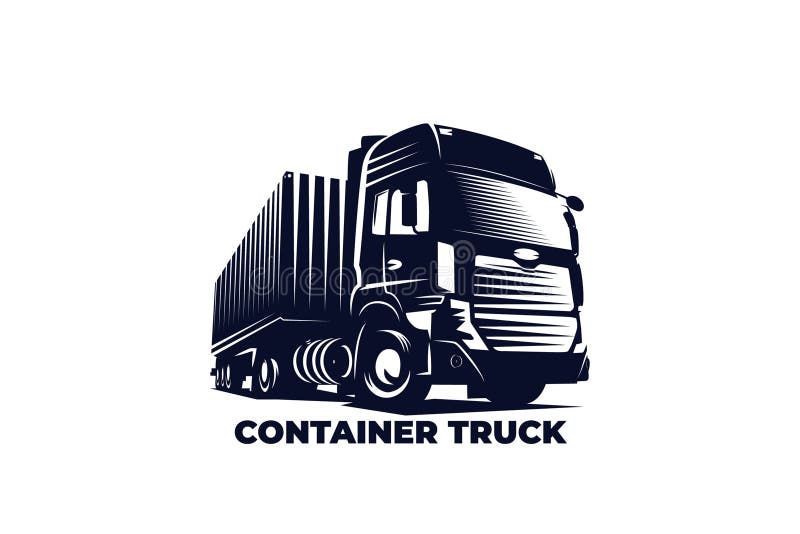 Container Truck Vector Illustration, Eps 10 File Stock Vector ...