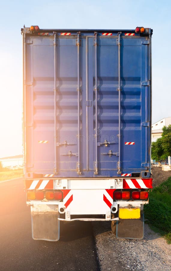 Container Trucks Logistic by Cargo Truck on the Road Stock Photo ...