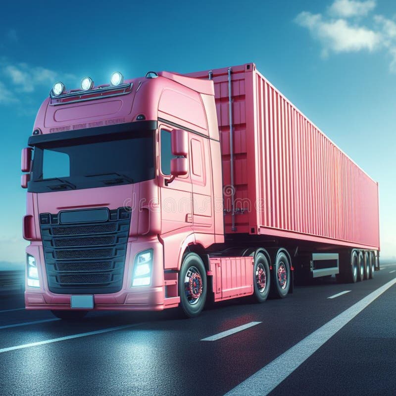 Container Trucks and Semi-trucks for Distribution of Export and Import ...