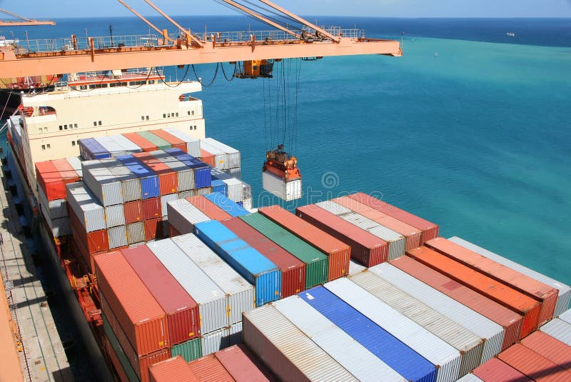 Container uploading stock photo. Image of load, transportation - 3589738