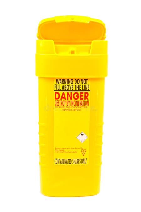 Container for Used Medical Syringes Stock Image - Image of hormone ...