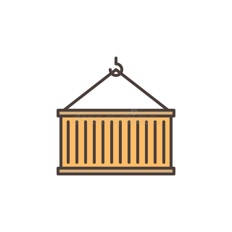 Container Vector Delivery Concept Colored Icon or Sign Stock Vector ...