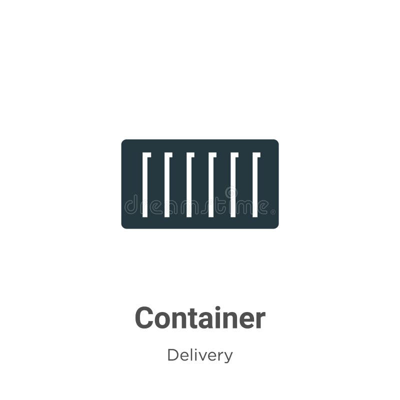 Container Vector Icon on White Background. Flat Vector Container Icon ...