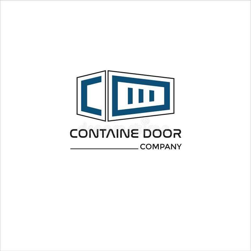 Container Vector Monogram Logo Design with CD Letter Vector Template ...