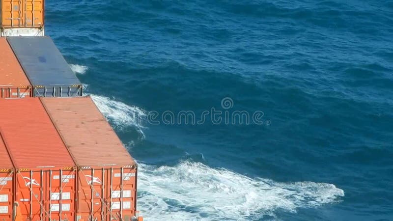 Container Vessel Making Waves Stock Footage - Video of transport ...