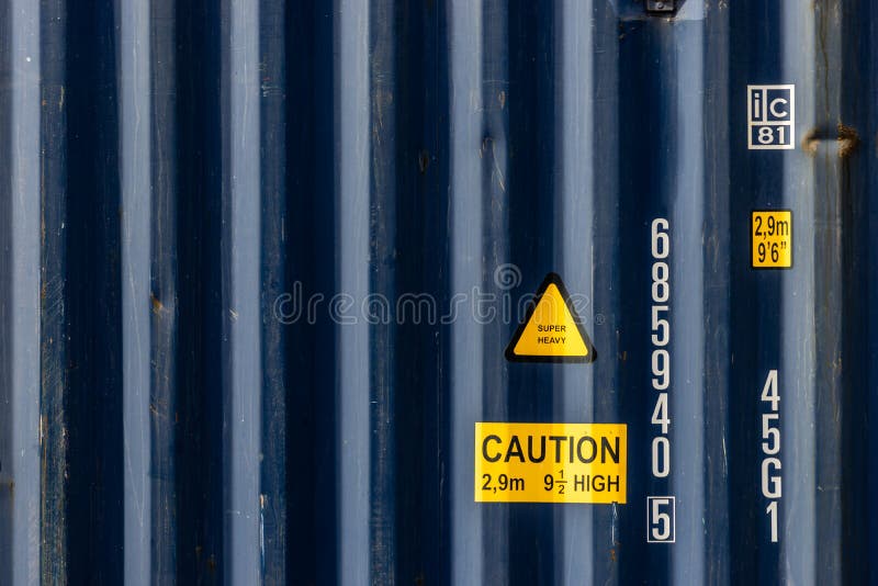 Container Wand Vrachtcontainer Sluiten Stock Afbeelding - Image of ...