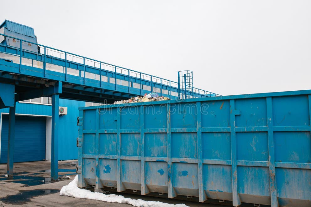Container for Waste Storage at a Waste Processing Plant. Stock Image ...