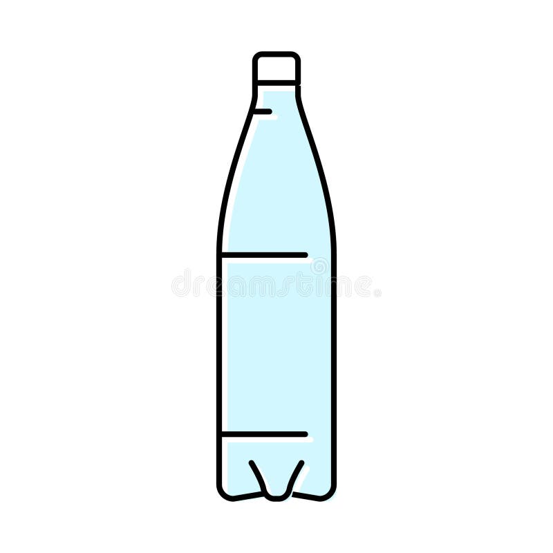 Container Water Plastic Bottle Color Icon Vector Illustration Stock ...